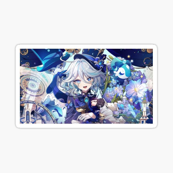 "Furina illustration Genshin Impact" Sticker by Demray | Redbubble