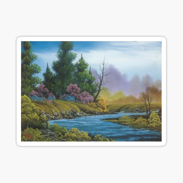 "Bob Ross" Sticker for Sale by AnnVerboogen | Redbubble
