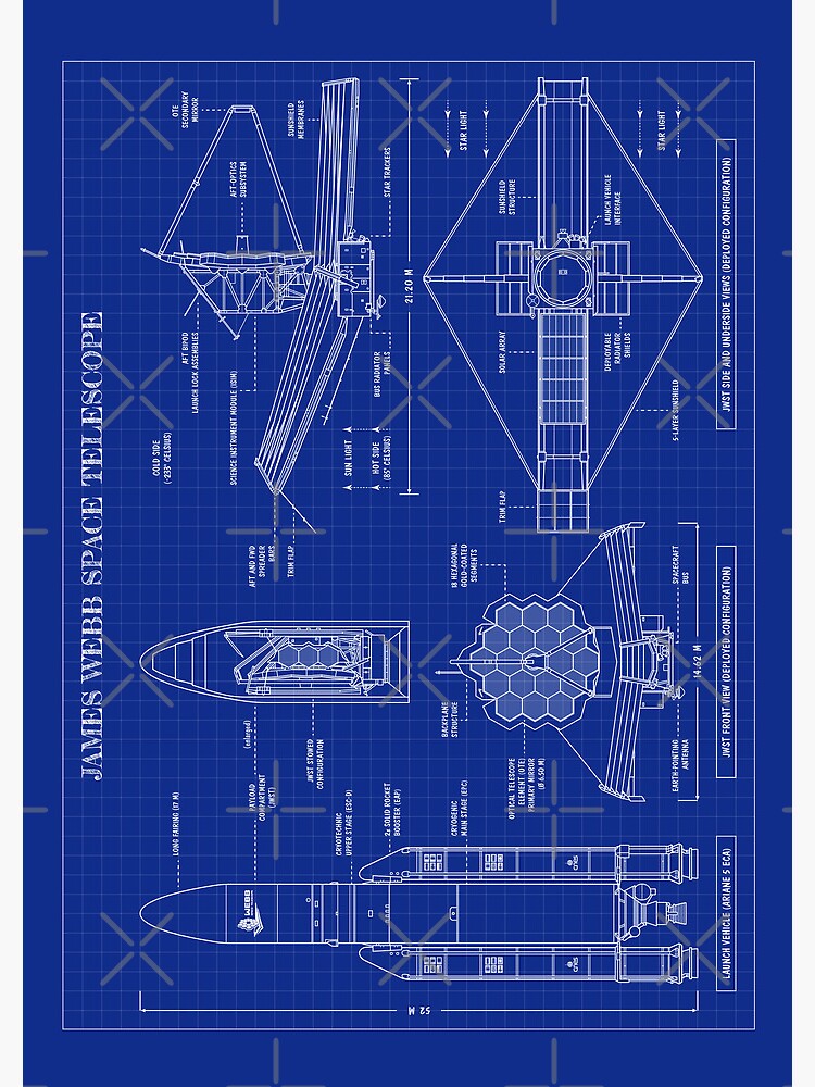 "James Webb Space Telescope (Blueprint)" Journal for Sale by BGALAXY ...