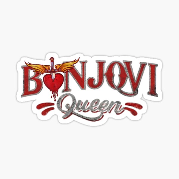 "Vintage Reign: Bon Jovi Queen Edition." Sticker for Sale by ...