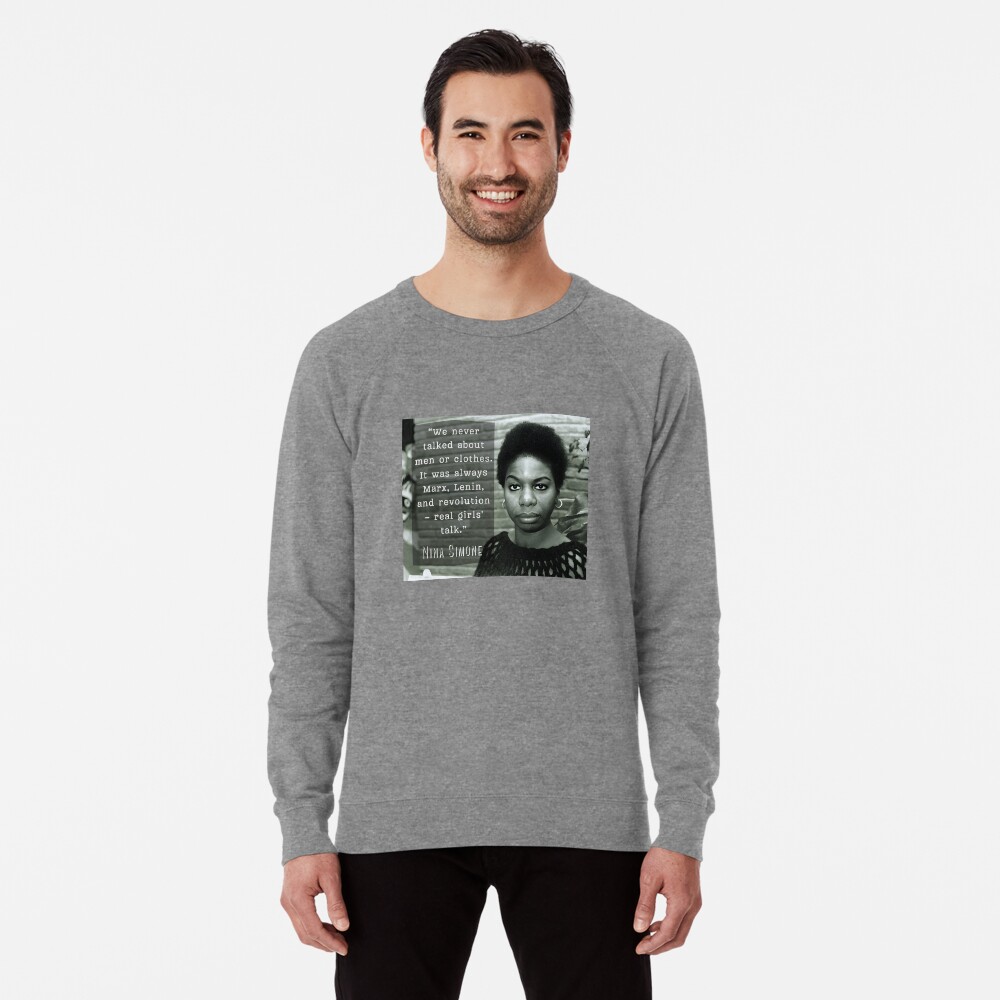 "Nina Simone portrait and quote: We never talked about men or clothes ...