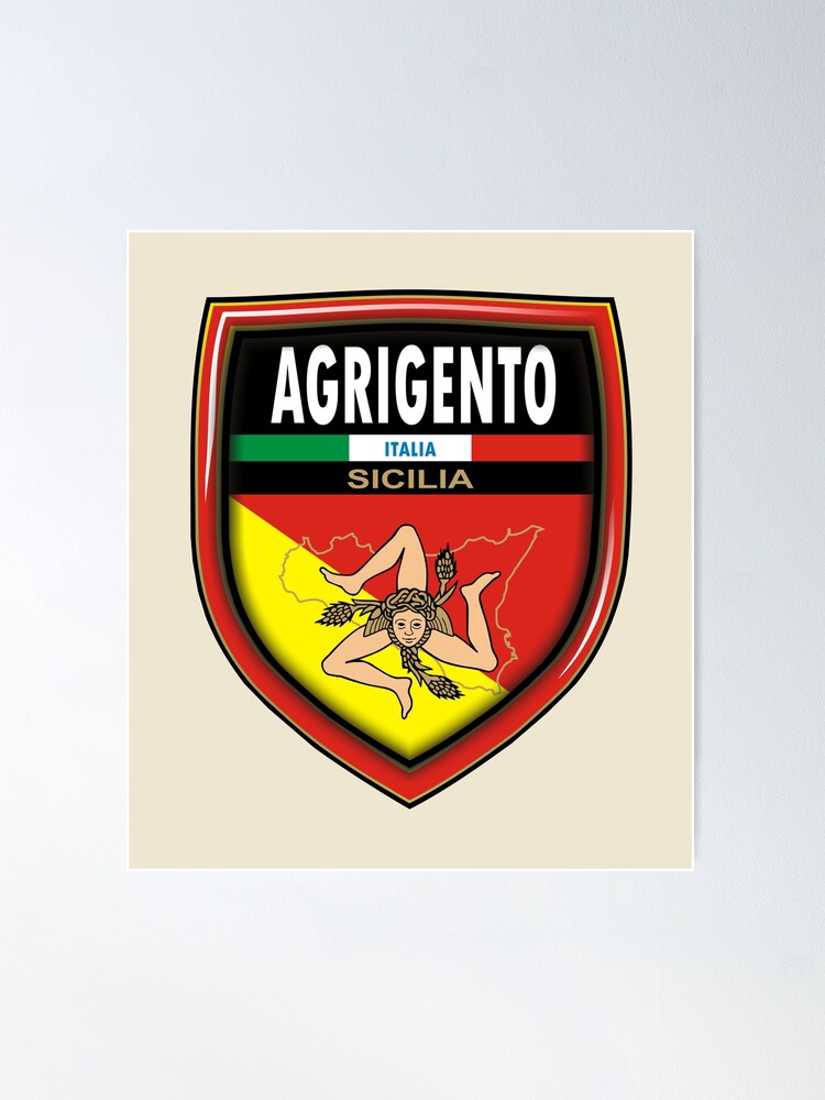 Poster for Sale mit "Agrigento Sicilia Sizilien Wappen" von ...