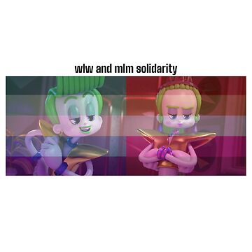 "wlw mlm solidarity" Sticker for Sale by r0sierosierosie | Redbubble
