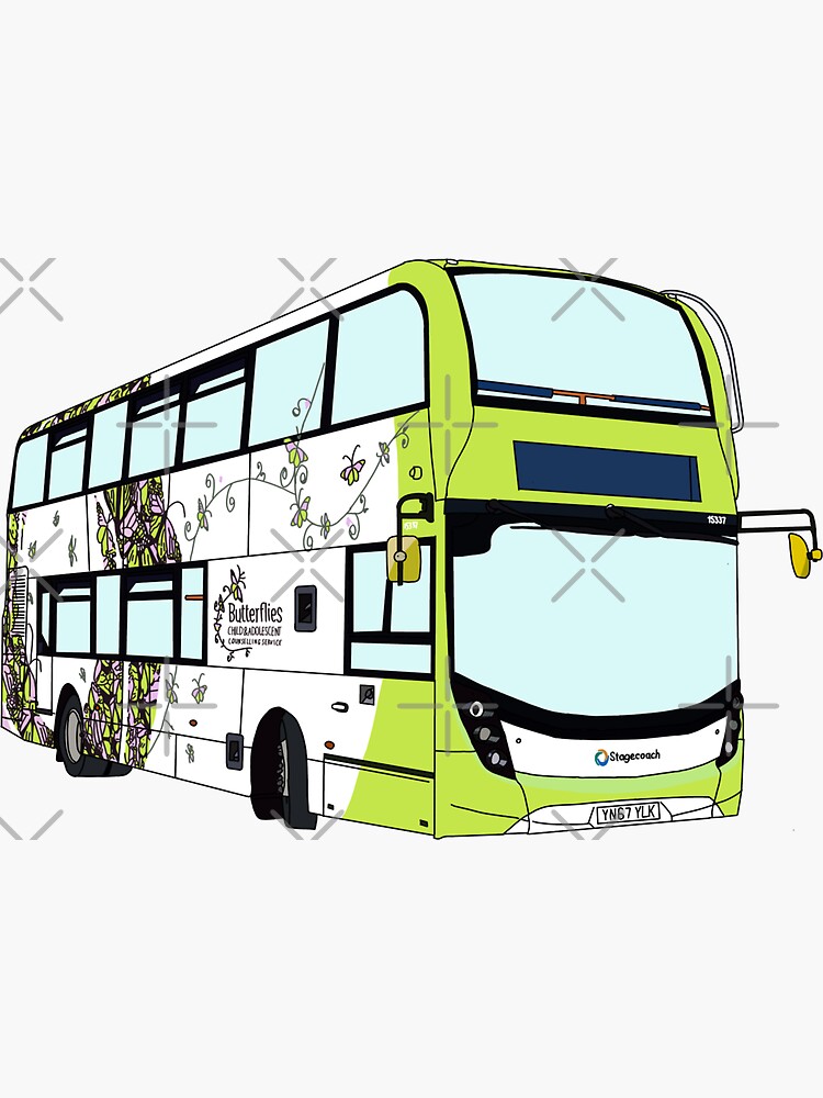"Scania Enviro 400 MMC Stagecoach SE Butterflies" Sticker for Sale by ...