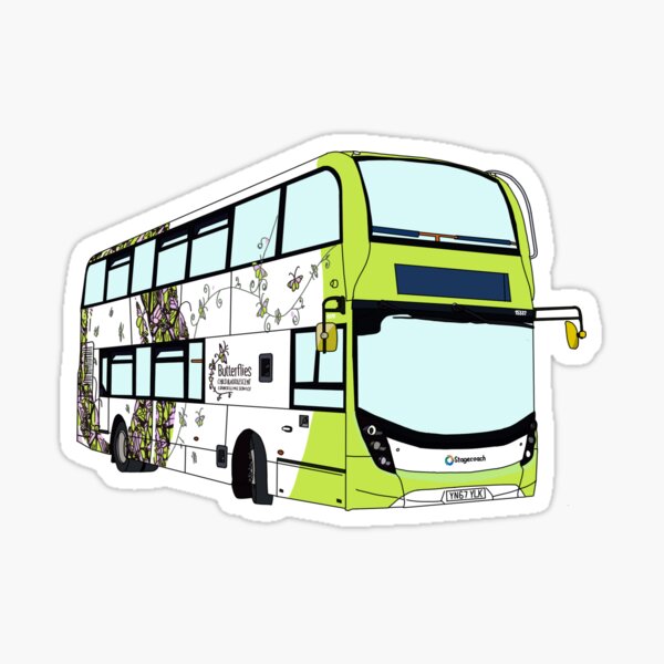 "Scania Enviro 400 MMC Stagecoach SE Butterflies" Sticker for Sale by ...