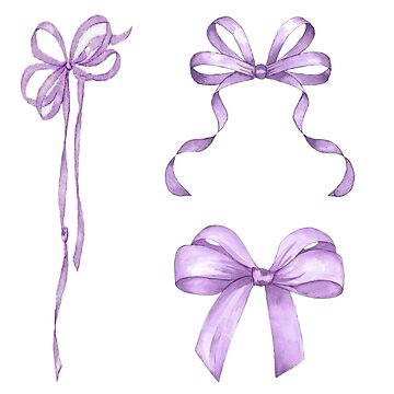 "purple coquette bow sticker pack " Sticker for Sale by audreycore ...