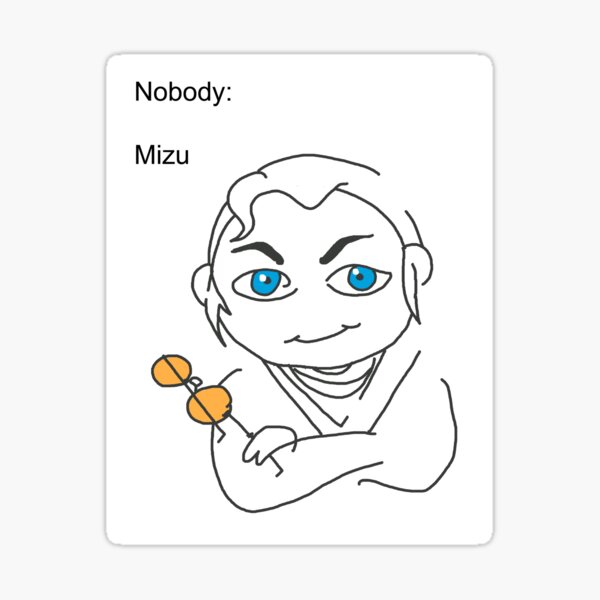 "Blue Eye Samurai Mizu meme" Sticker for Sale by oozu | Redbubble