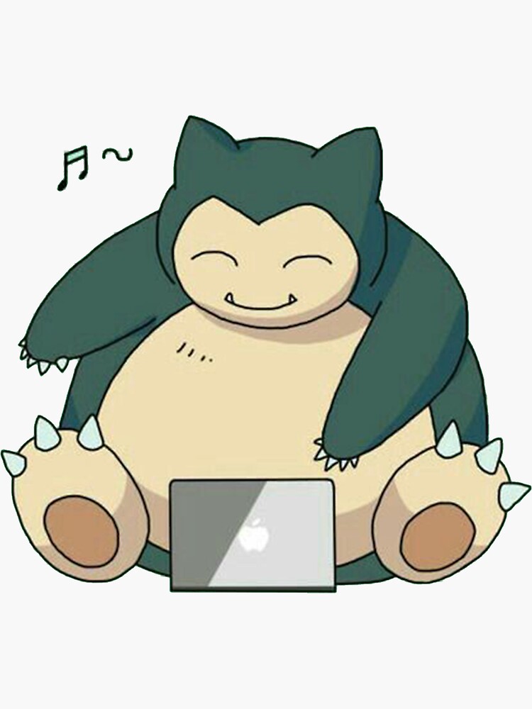 "Funny Cute Snorlax Cartoon Anime Memes" Sticker for Sale by ...