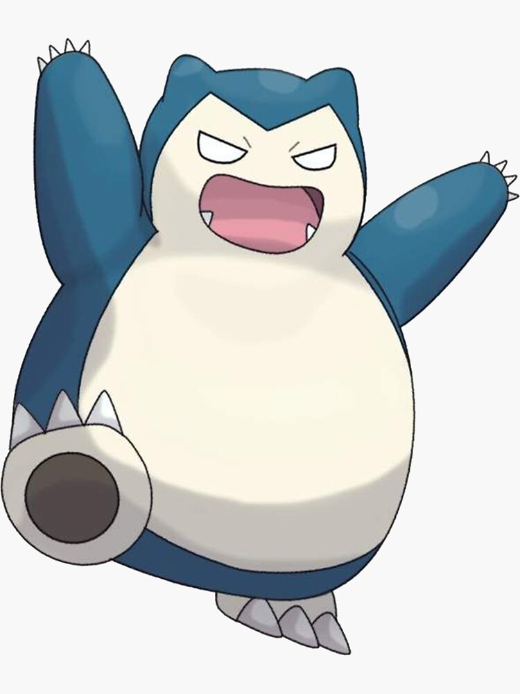 "Funny Cute Snorlax Cartoon Anime Memes" Sticker for Sale by ...