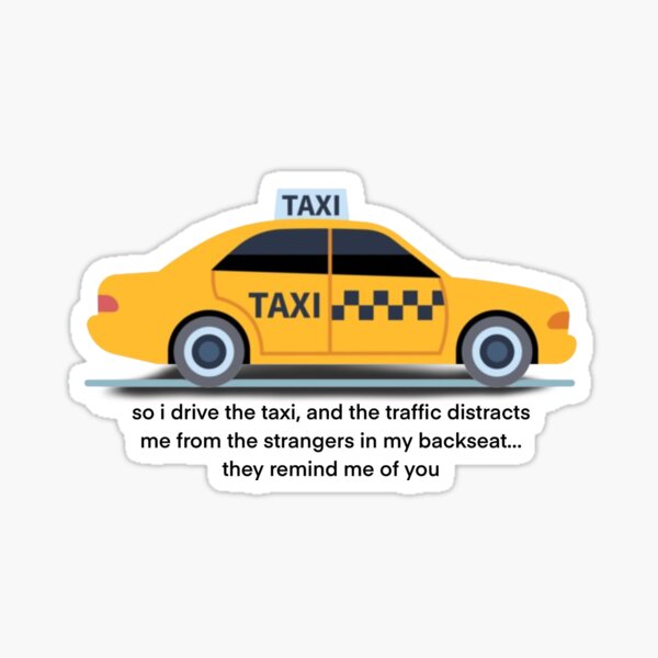 "taxi" Sticker for Sale by the-riles-files | Redbubble