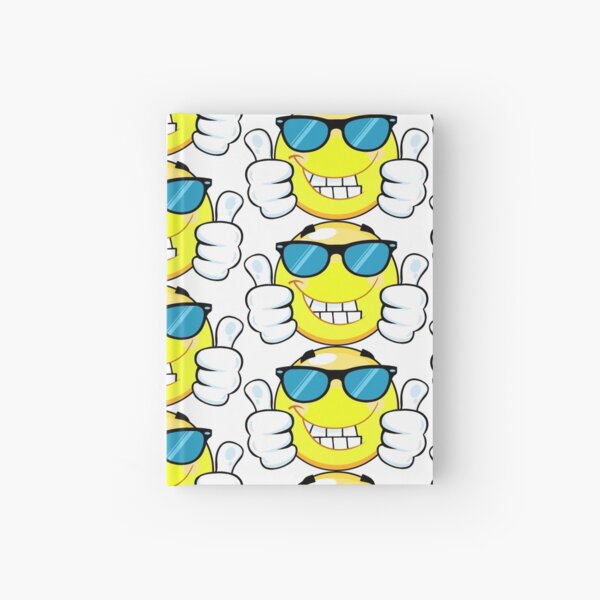 "Kool Thumb Smiley Emoji" Hardcover Journal by MarsGarden | Redbubble