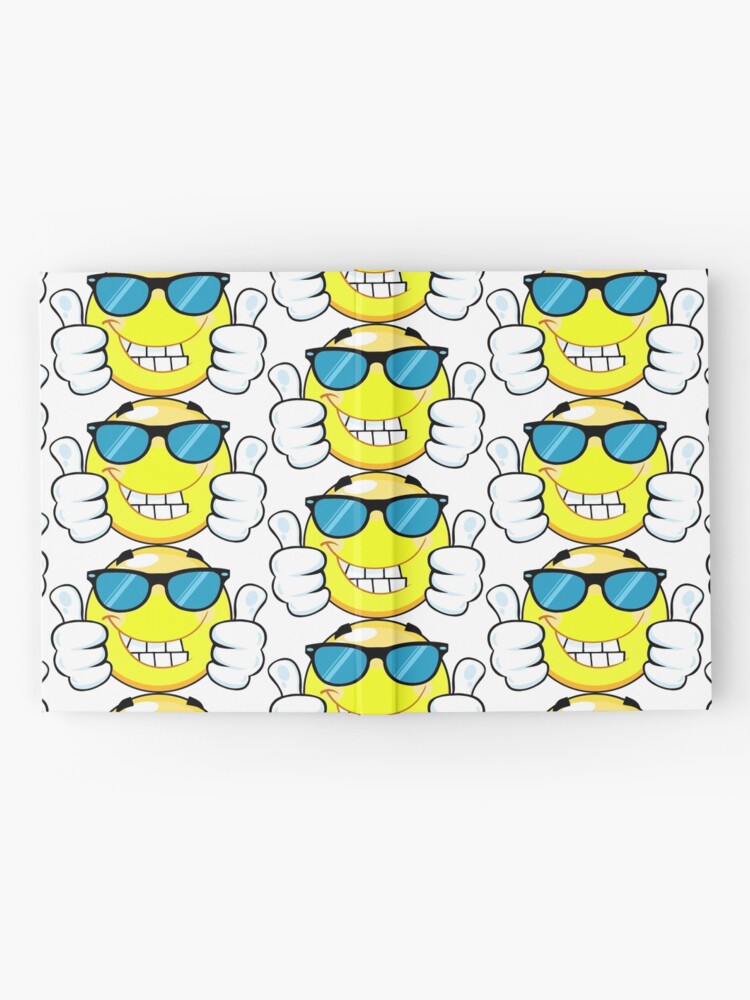 "Kool Thumb Smiley Emoji" Hardcover Journal by MarsGarden | Redbubble