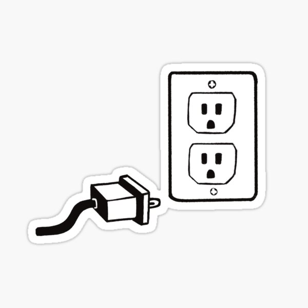 "Plug Me In" Sticker for Sale by Danielle Seay | Redbubble