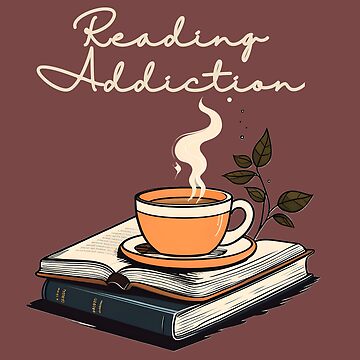 "Reading addiction" Sticker for Sale by CaffeineDose | Redbubble