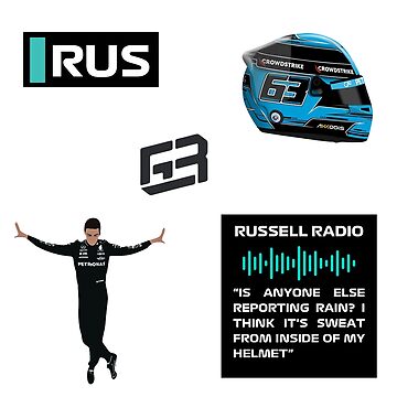 "George Russell F1 Mercedes" Sticker for Sale by the-creativelab ...