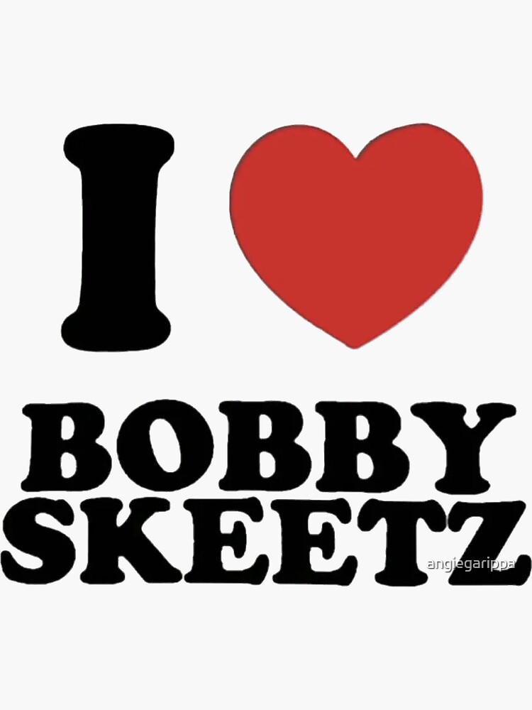 "i heart bobby skeetz" Sticker for Sale by angiegarippa | Redbubble
