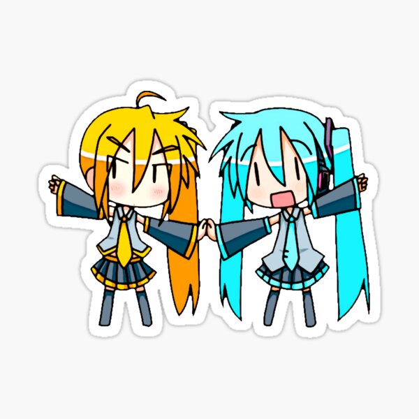"Chibi Miku and Neru ~ Anime" Sticker for Sale by internet-joshi ...