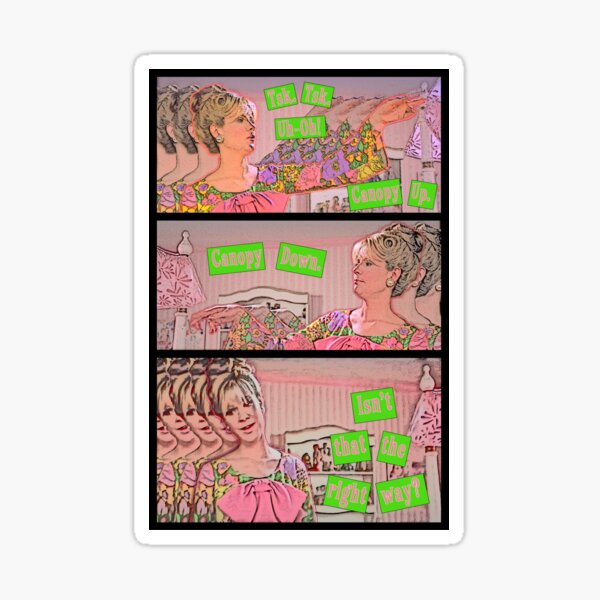 "Canopy Up. Canopy Down." Sticker for Sale by Emily-Busha | Redbubble