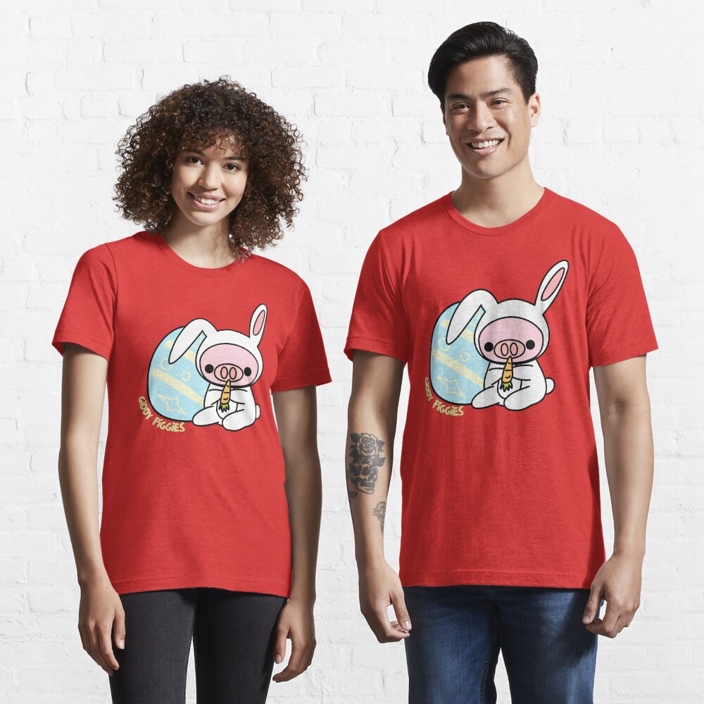 "Giddy Piggies with Carrot in Easter Egg Hunt " Sticker for Sale by loopcreations | Redbubble