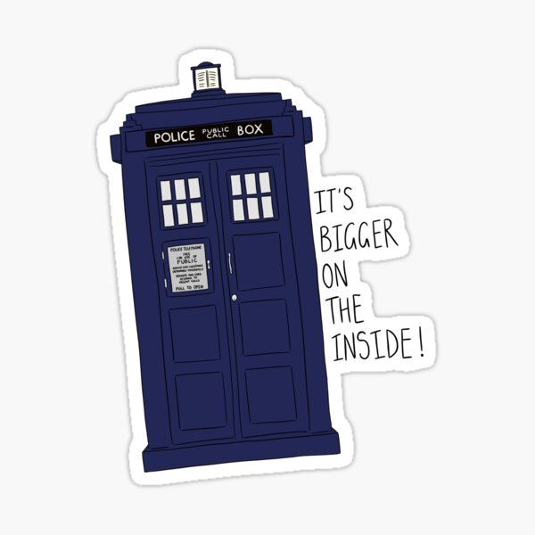 ""It's Bigger On The Inside!" Time Travel Police Box Quote Print Design ...