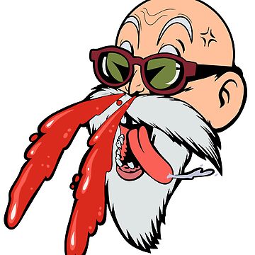 "StickerNerd - Master Muten Roshi with a nosebleed" Sticker by ...