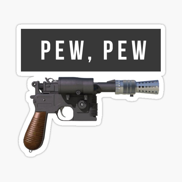 "Pew, Pew" Sticker by Primotees | Redbubble