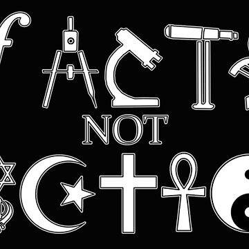 "Facts not Fiction " Sticker for Sale by WFLAtheism | Redbubble