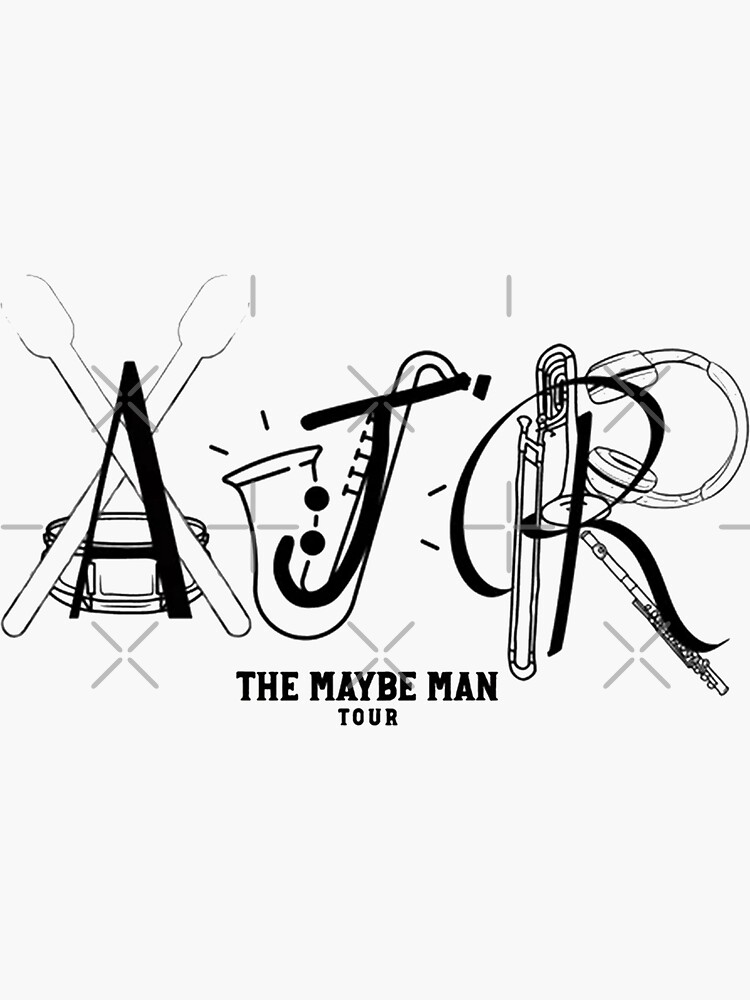 "Ajr Maybe Man Ajr Maybe Man Ajr Maybe Man" Sticker for Sale by ...