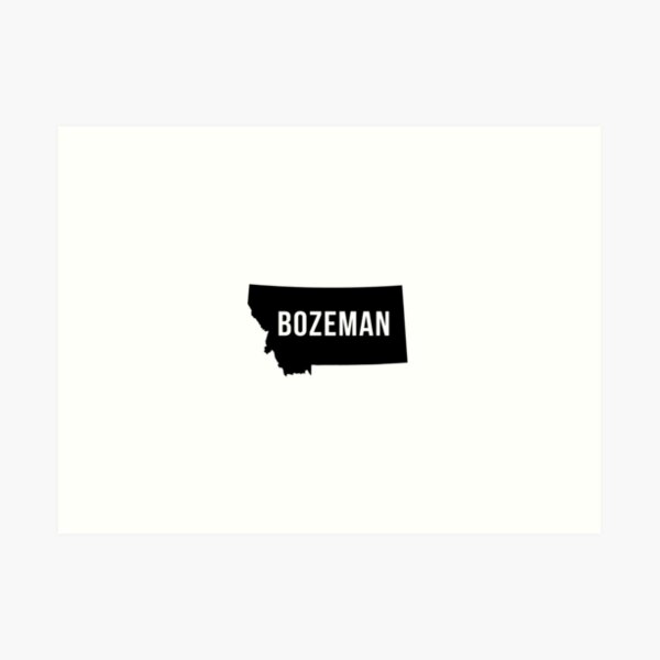 "Bozeman, Montana Silhouette" Art Print by CartoCreative | Redbubble