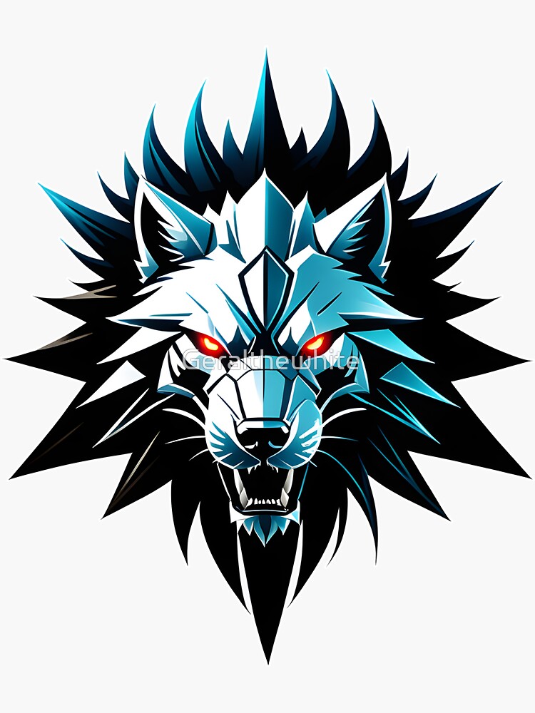 "Silver Wolf " Sticker for Sale by Geralthewhite | Redbubble