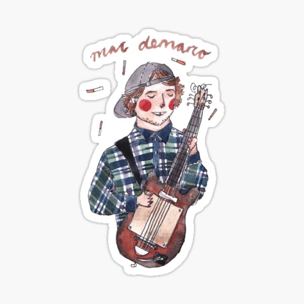 "MAC DEMARCO drawing design " Sticker for Sale by americanblues | Redbubble