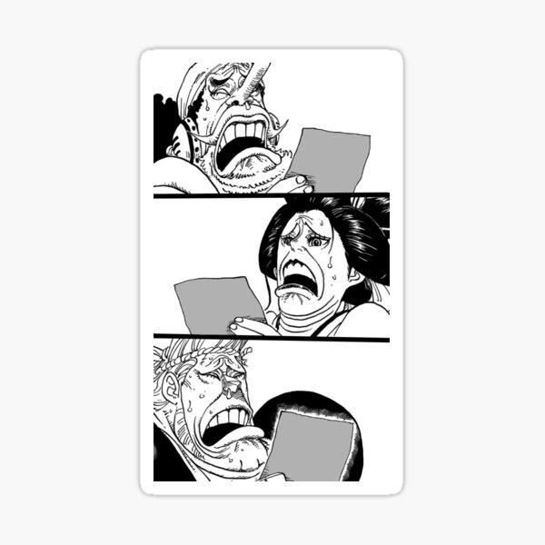 "One piece funny faces reaction meme" Sticker for Sale by MichaelJP1 ...