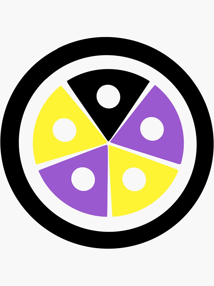 "Nonbinary Pride Hamato Clan Symbol" Sticker for Sale by Momoki-Works ...