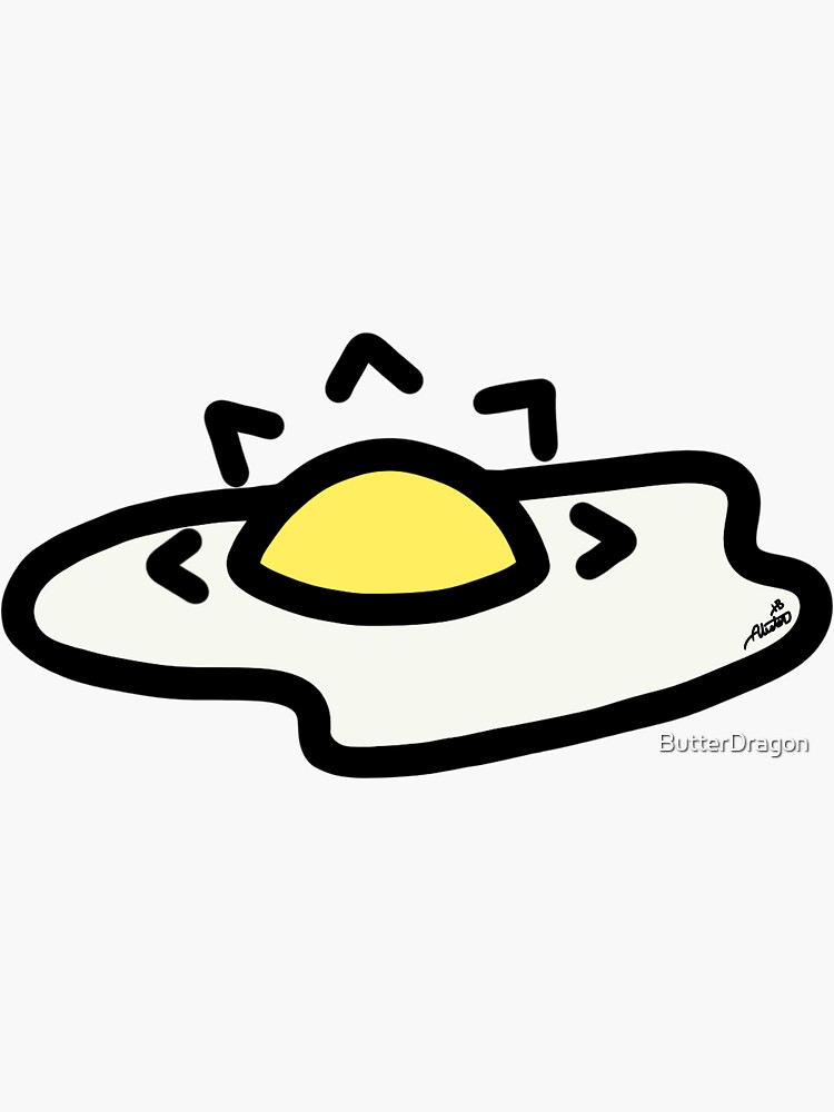 "Sunny Side Up " Sticker for Sale by ButterDragon | Redbubble