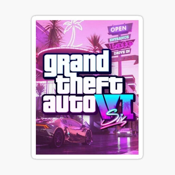 "Grand Theft Auto VI" Sticker for Sale by SidneyTic | Redbubble