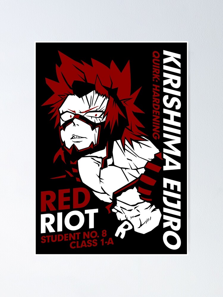 "Kirishima Eijiro" Poster for Sale by hazelsolomon | Redbubble
