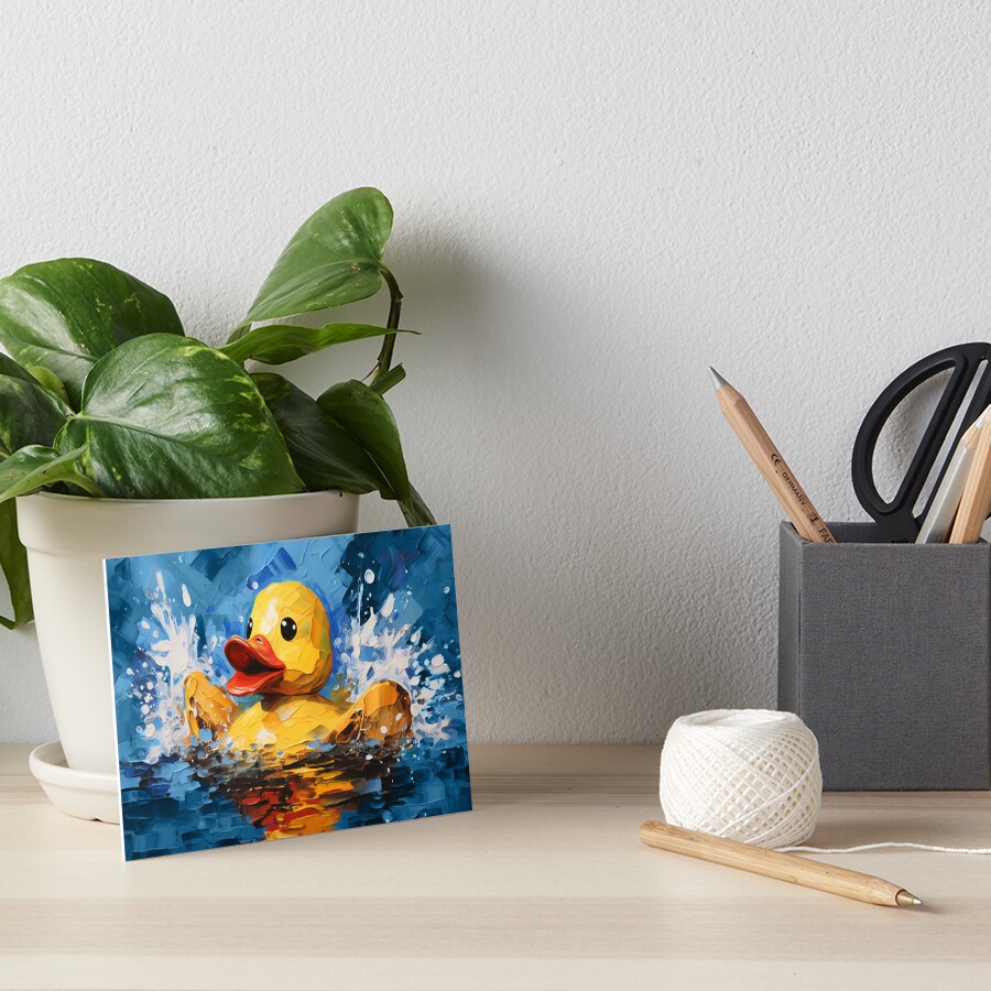 "Splashy Rubber Duck" Poster for Sale by cobblzstudio | Redbubble