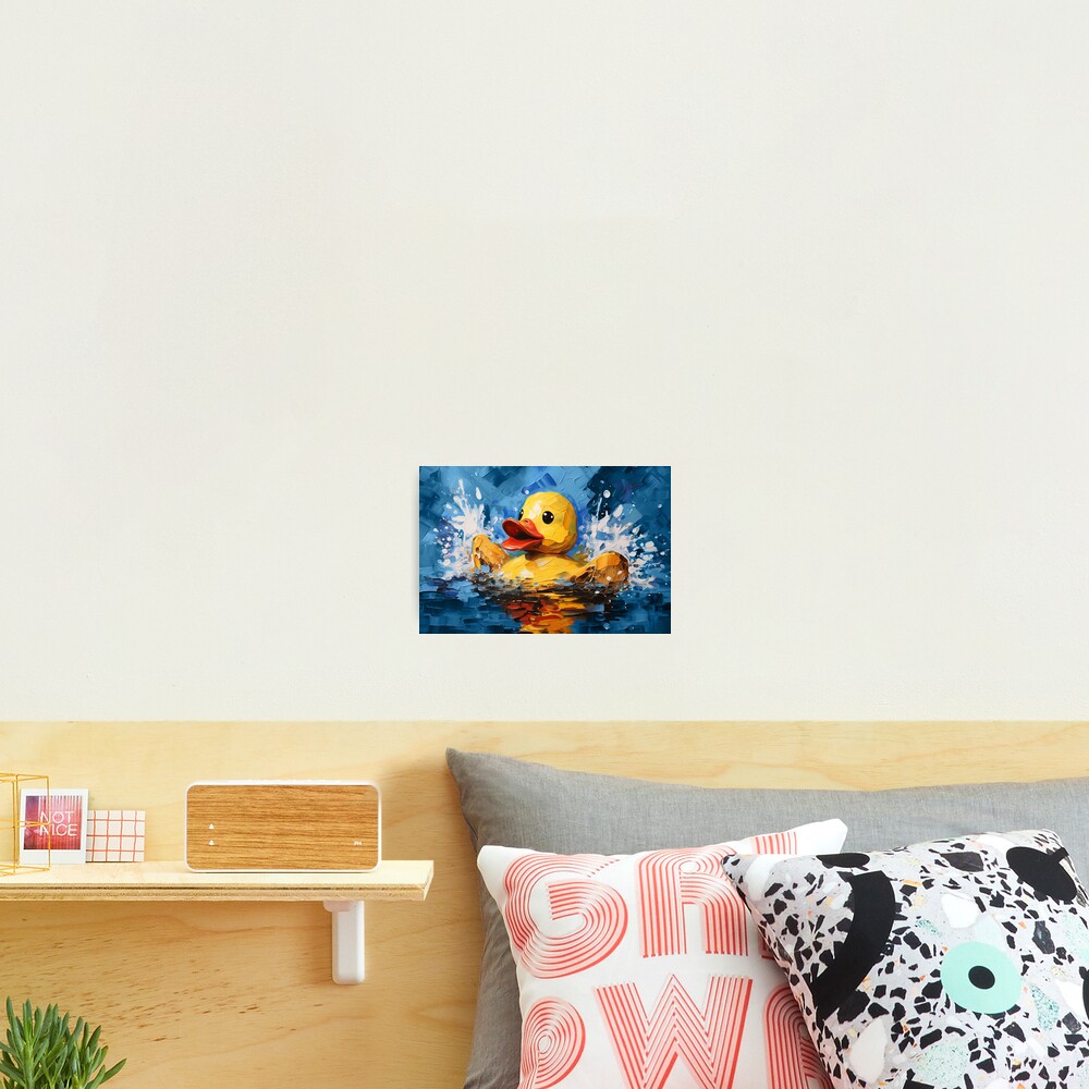 "Splashy Rubber Duck" Poster for Sale by cobblzstudio | Redbubble