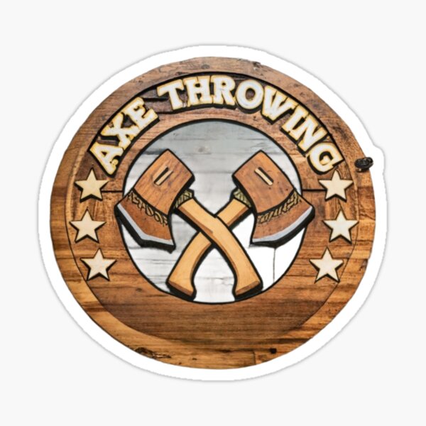 "Axe Throwing Logo Style " Sticker for Sale by SyntesisShop | Redbubble