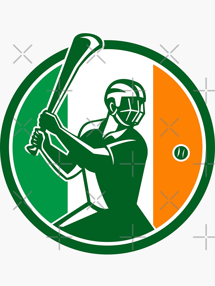 "Hurling Ireland Flag Icon" Sticker for Sale by patrimonio | Redbubble