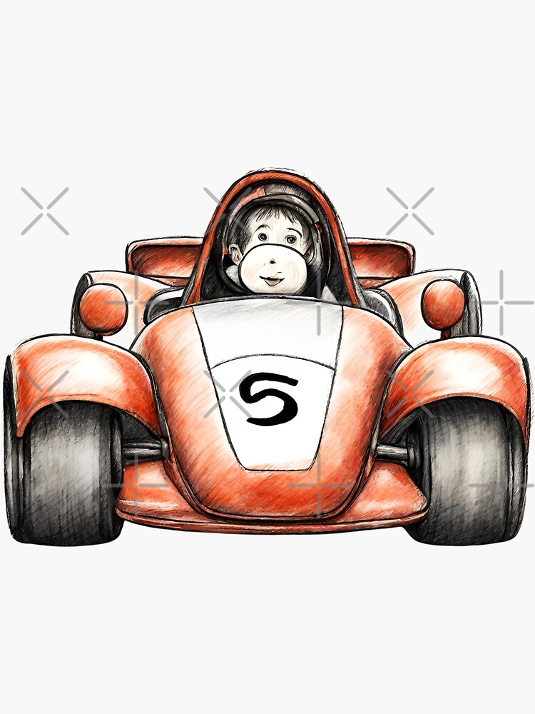 "Racer" Sticker for Sale by StyleSketch | Redbubble
