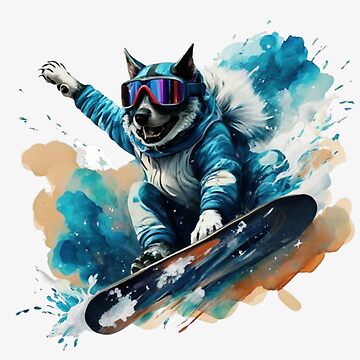 "Snowboard Dog" Sticker for Sale by Krieghorn | Redbubble