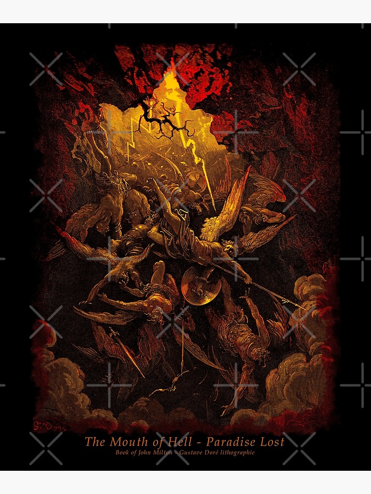 "Lithograph Copy - Gustave Doré - Paradise Lost - The Mouth of Hell ...
