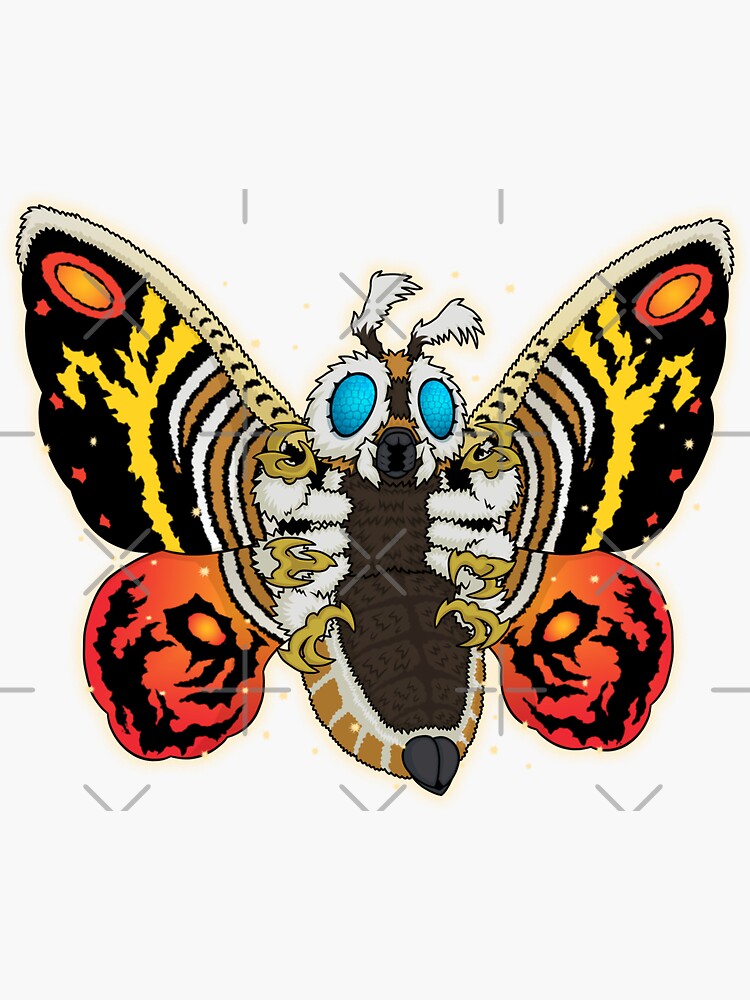 "Mothra" Sticker for Sale by Ash40k | Redbubble