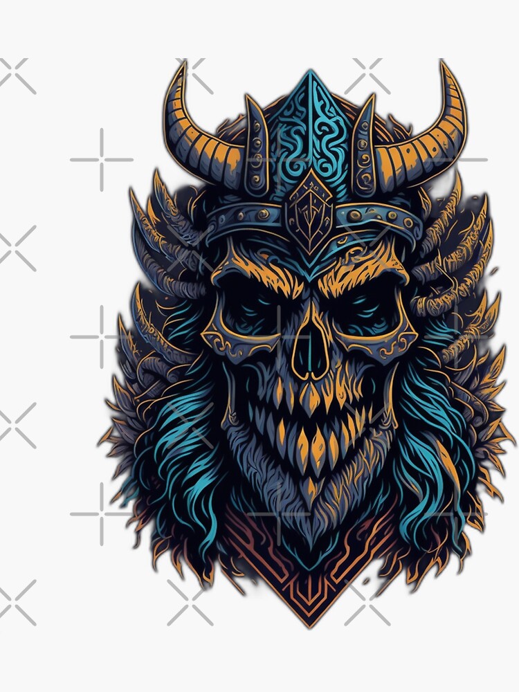 "Viking Skull" Sticker for Sale by Rafael Vilemberg | Redbubble