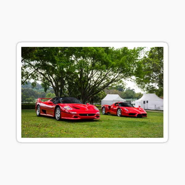"Ferrari F50 & Enzo " Sticker for Sale by ricoliu | Redbubble