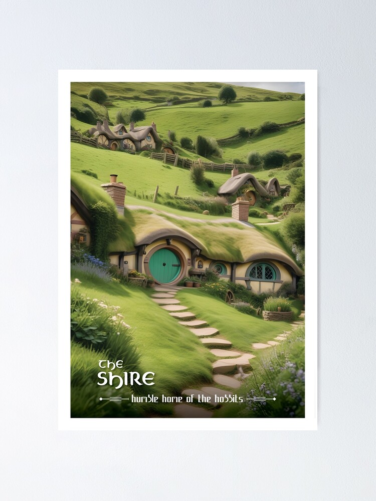 "The Shire poster" Poster for Sale by Melita Migan Zgombic | Redbubble