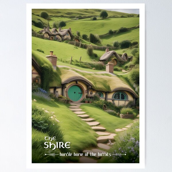 "The Shire poster" Poster for Sale by Melita Migan Zgombic | Redbubble
