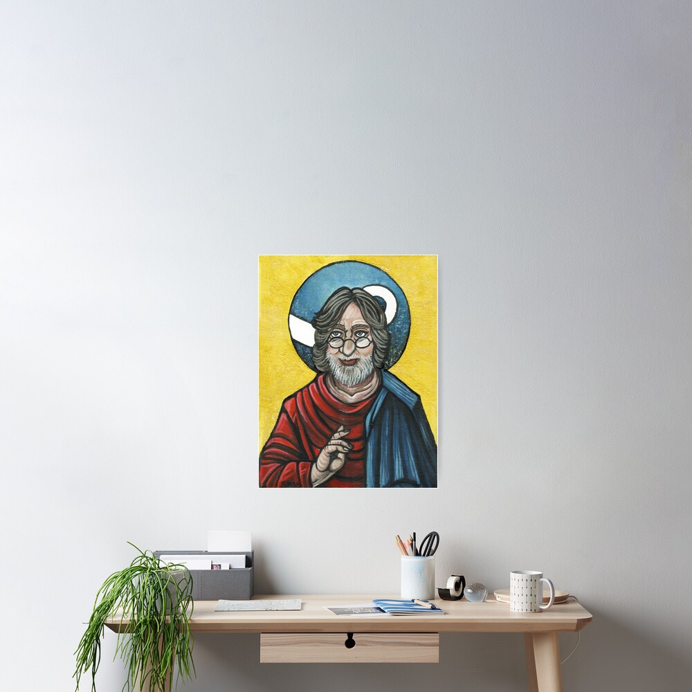 "Saint Gaben" Poster by Adalgeus | Redbubble