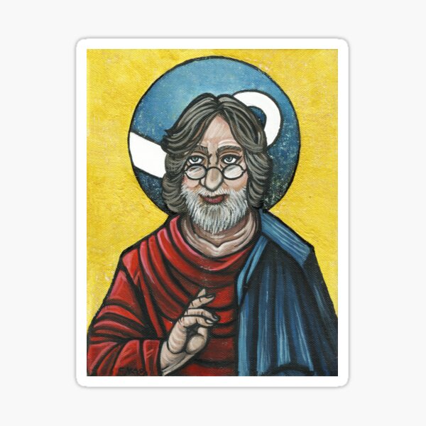 "Saint Gaben" Sticker by Adalgeus | Redbubble